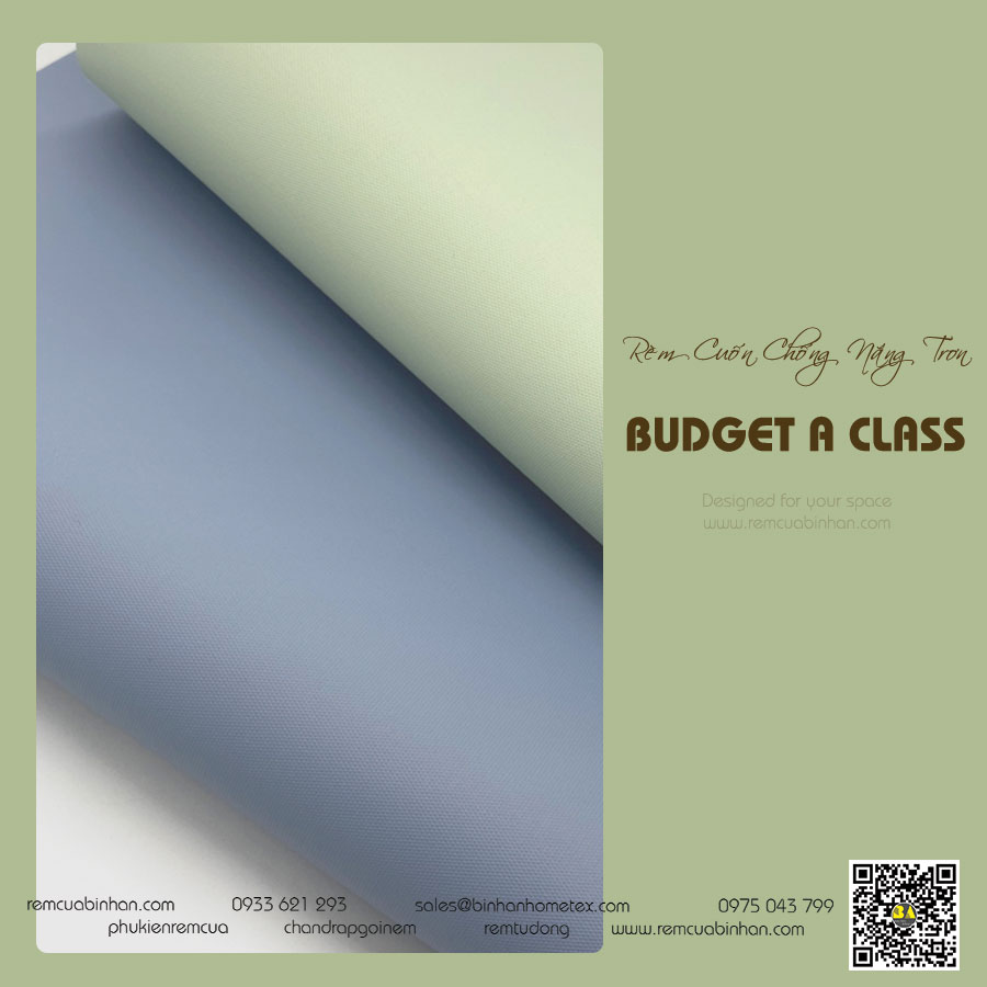 Rèm Cuốn Chống Nắng Trơn BUDGET A Màn Cuốn Minimal